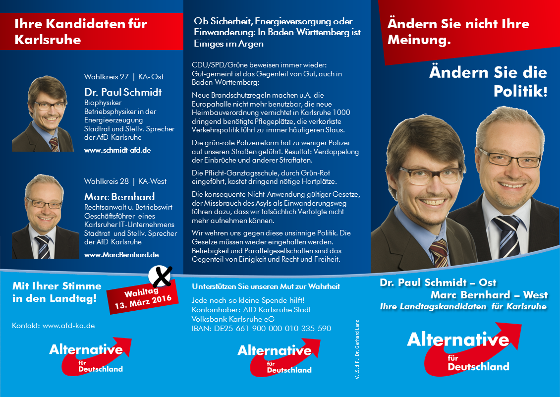 Landtagswahl 2016 – Dr. Paul Schmidt